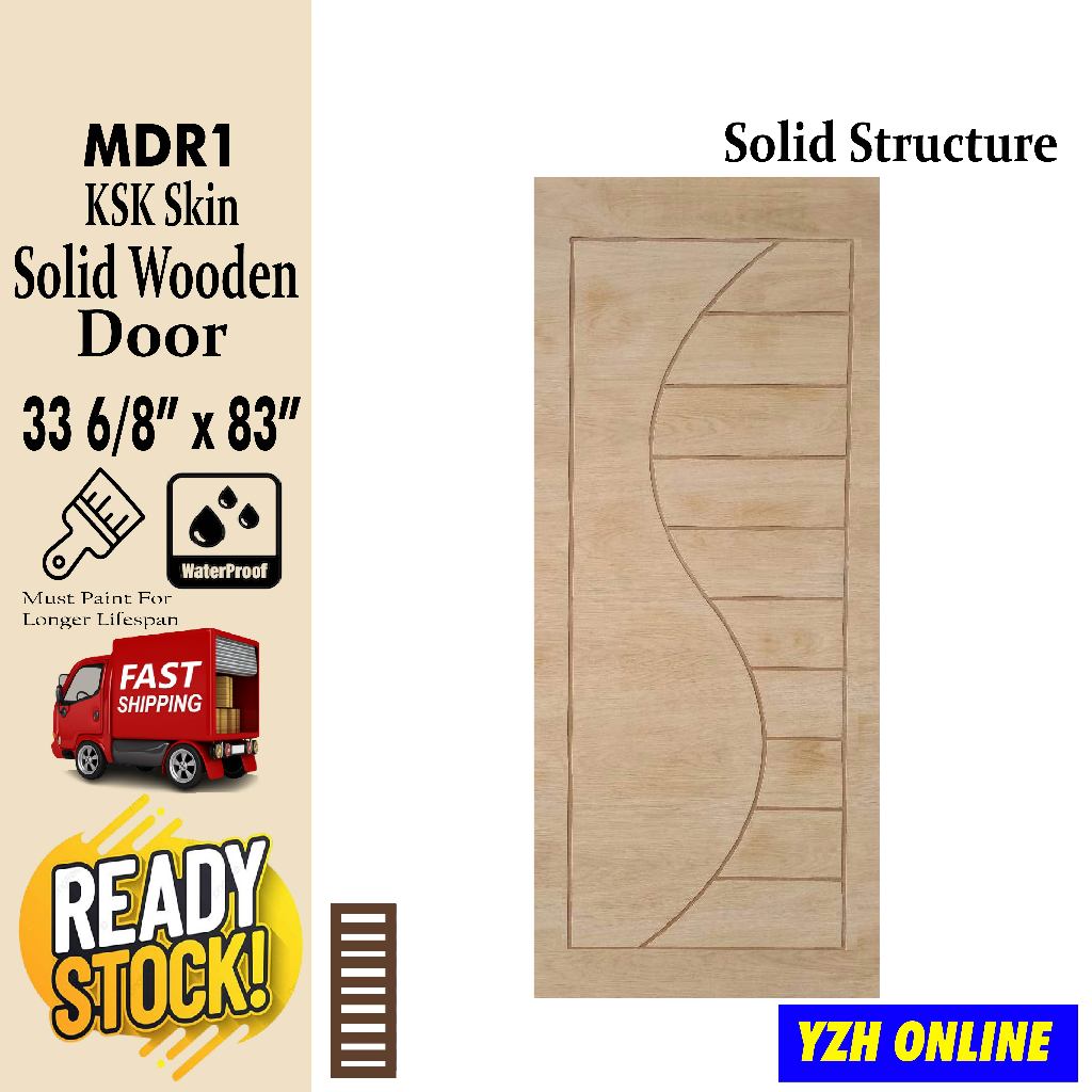 [Free Delivery] Solid Wooden Door (KSK Skin-MDR1) Solid core 33 6/8 x ...