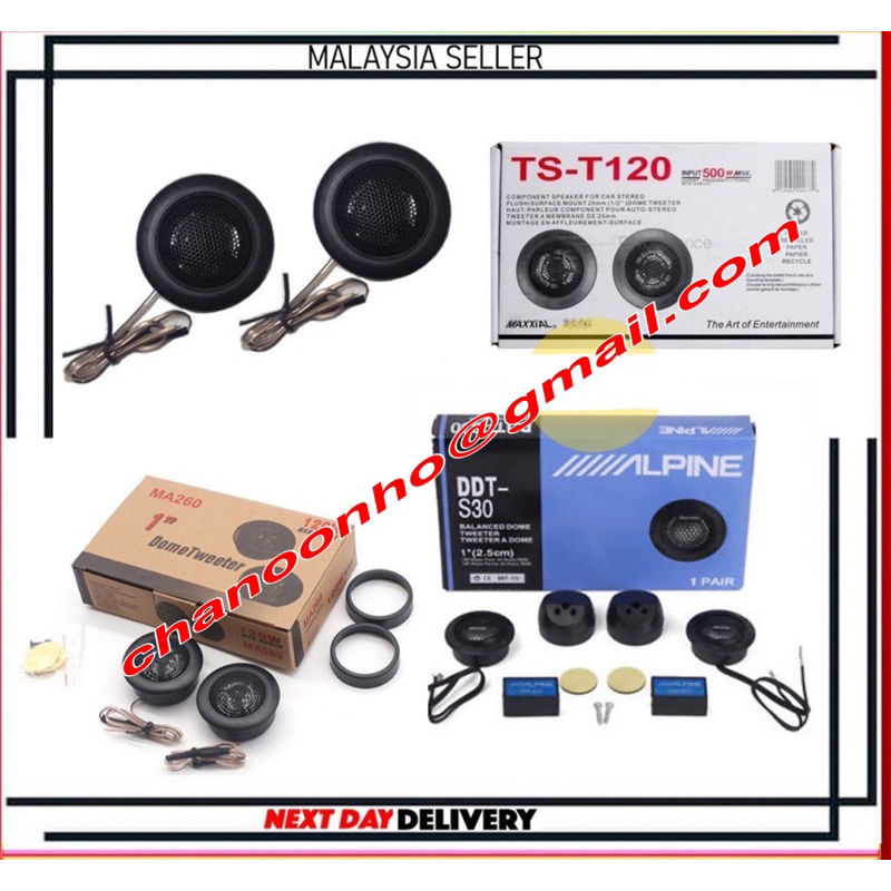 (SEPASANG) DDT-S30 ALPINE TWEETER with Crossover TS-T120 Tweeter MA 260 ...