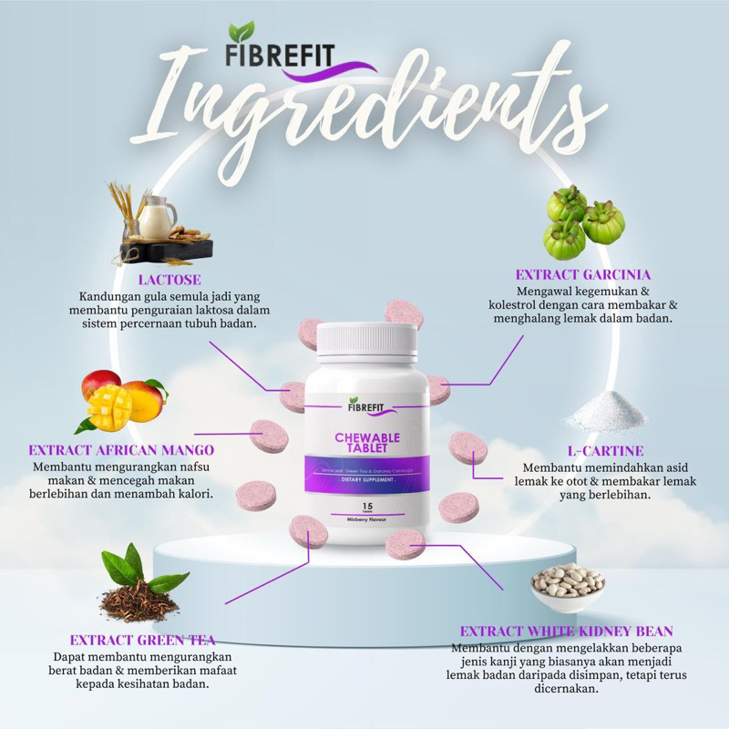 FIBREFIT CHEWABLE TABLET SAKA KURUS VIRAL ORIGINAL HQ | Shopee Malaysia