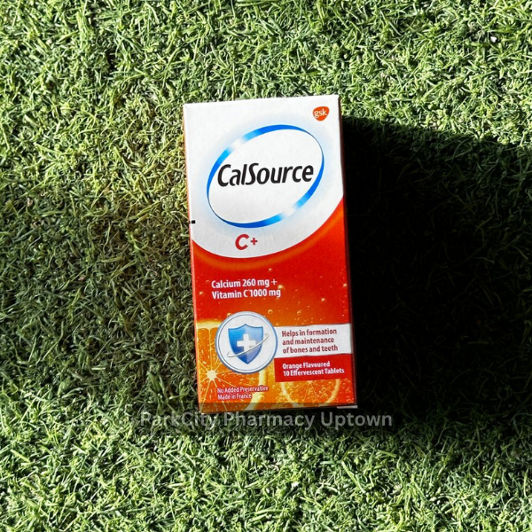 GSK Calsource Effervescent Tablet Orange Flavoured with Calcium 260mg ...