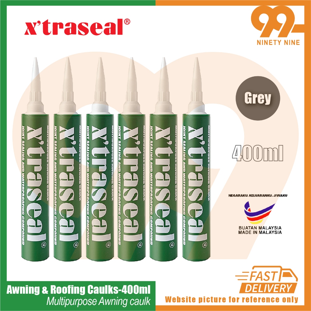 XTRASEAL 400ml Awning Caulk & Roofing Silicone Sealant Awning Acrylic ...