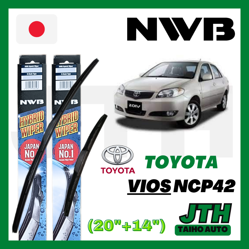 TAIHOAUTO NWB Wiper Set 20"+14" for Toyota Vios NCP42 Wiper Vios NCP42 ...