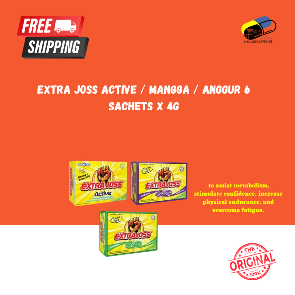 Extra Joss Active / Mangga / Anggur 6 Sachets X 4g | Shopee Malaysia