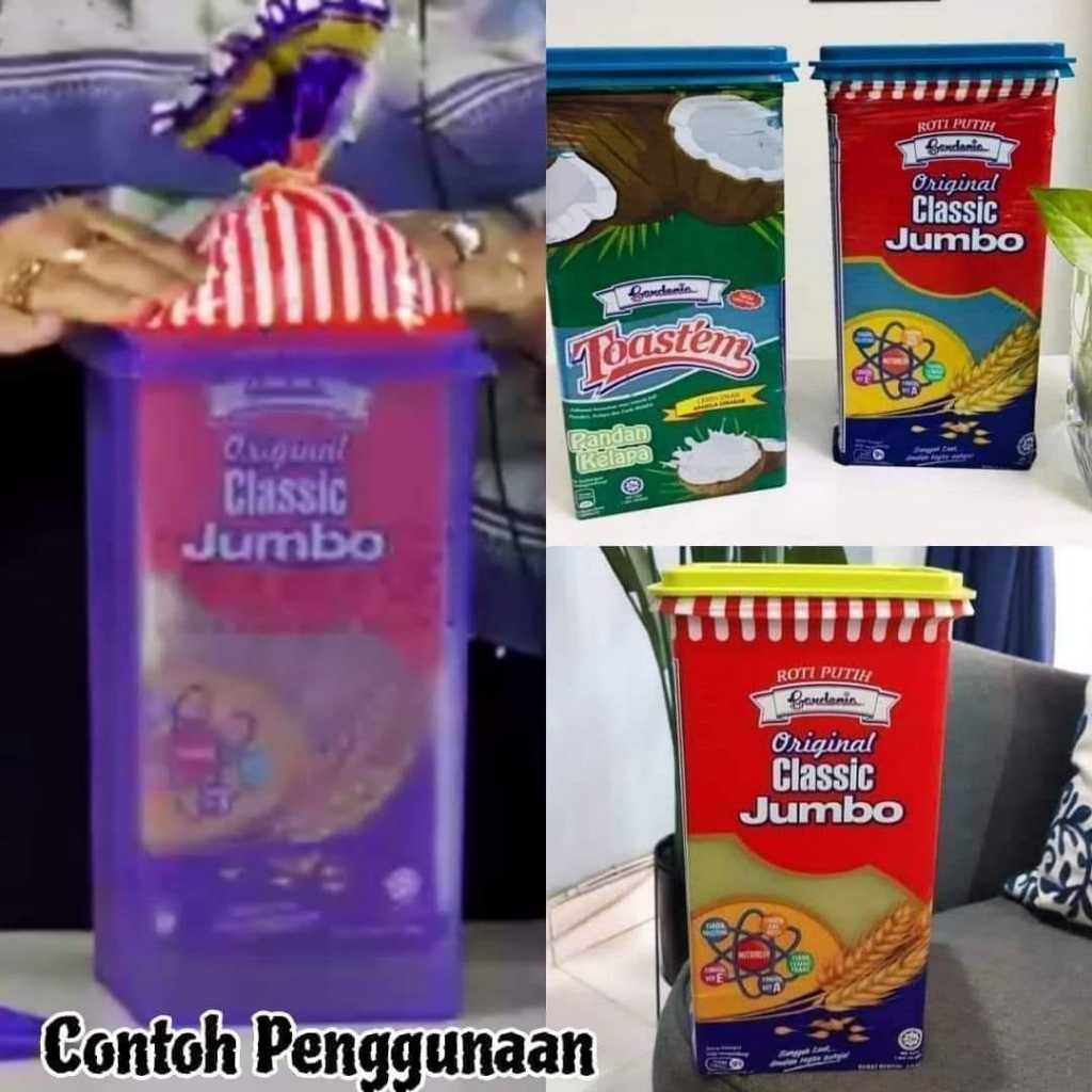 (random colour 1pc) Tupperware Mosaic Keeper 3.1L Bekas roti tall ...