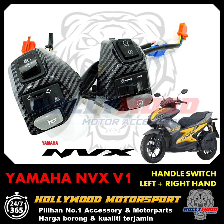 NVX V1 HANDLE SWITCH KANAN KIRI YAMAHA VIETNAM CARBON BLACK WITH DOUBLE ...