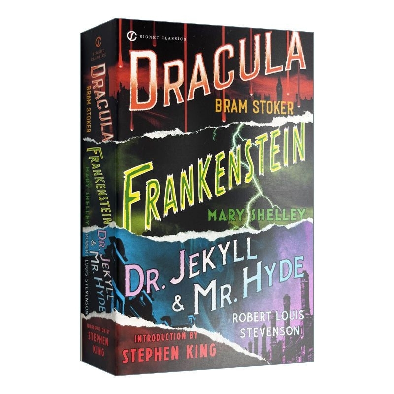 [ Ready Stock | Original ] Dracula, Frankenstein, Dr. Jekyll & Mr. Hyde: 3 in 1 book | Shopee ...