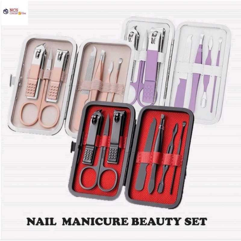 7 in 1 Nail set Stainless steel nail clippers Pedicure set Nail Clipper ...