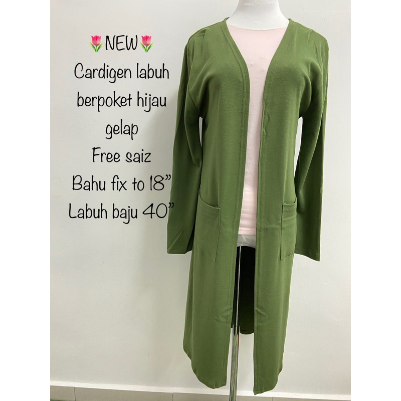 PRELOVE baju kemeja formal blouse labuh muslimah knitwear sweater ...
