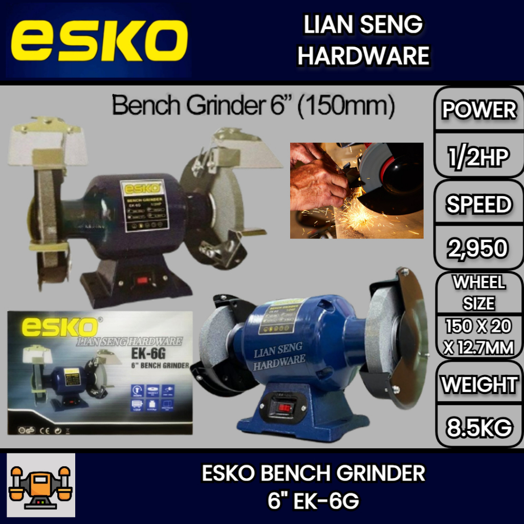 ESKO BENCH GRINDER 6'' , EK-6G | Shopee Malaysia