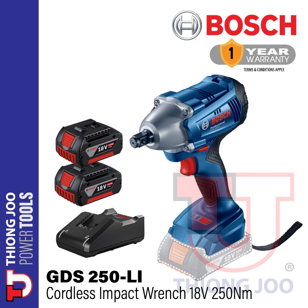 BOSCH GDS 250-LI CORDLESS IMPACT WRENCH | Shopee Malaysia