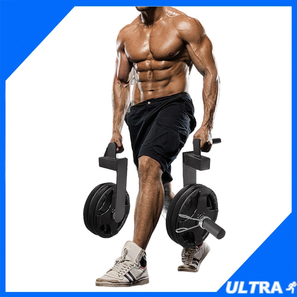 Carry Handles (Pair) with Clip Collars Crossfit Training Deadlift Squat ...