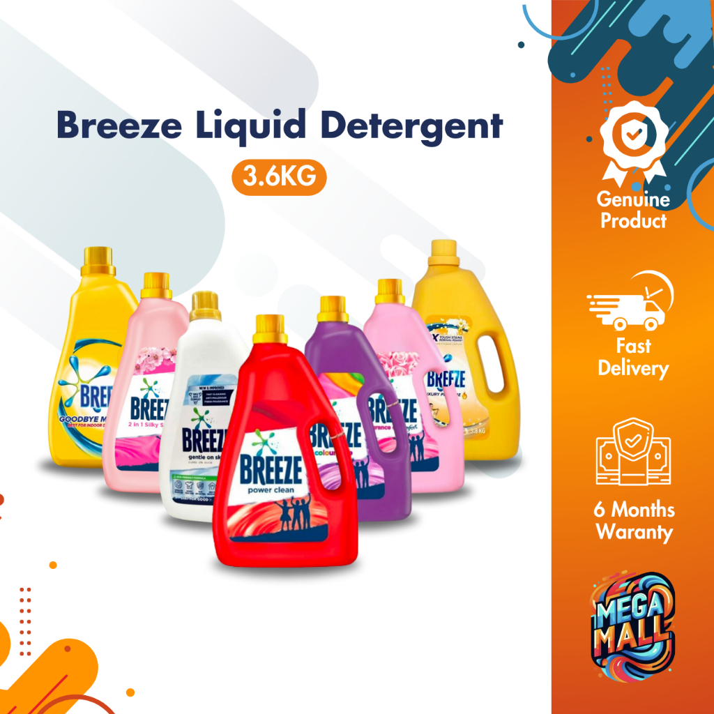 Breeze Detergent Liquid - Power Clean Colour Care 3.6kg | Shopee Malaysia