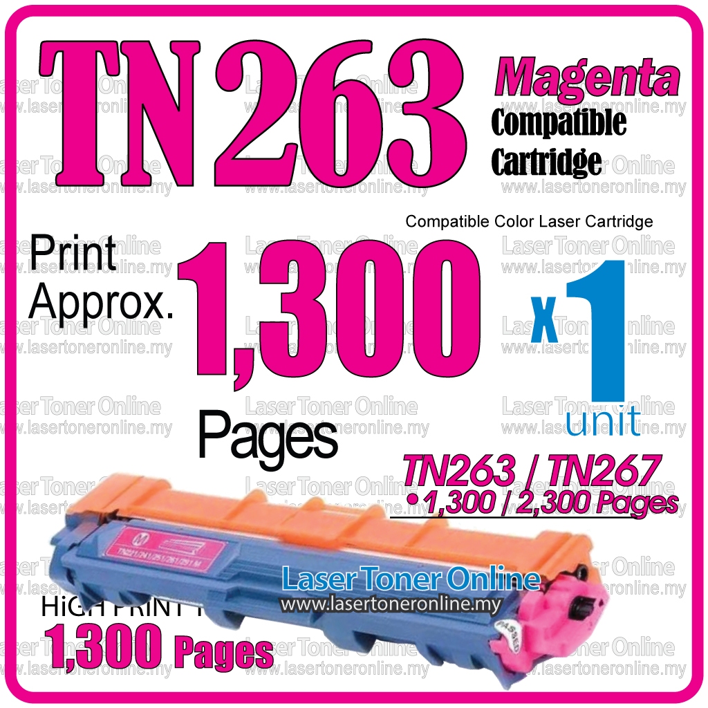 TN263 TN267 TN-263BK TN263C TN263M TN263Y Compatible Toner Brothe* HL ...