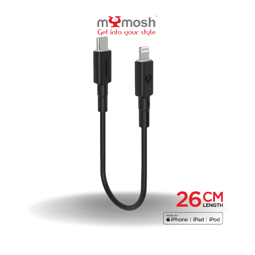 Mymosh Apple MFI Certified Lightning to USB-C | 26CM Length | Shopee ...