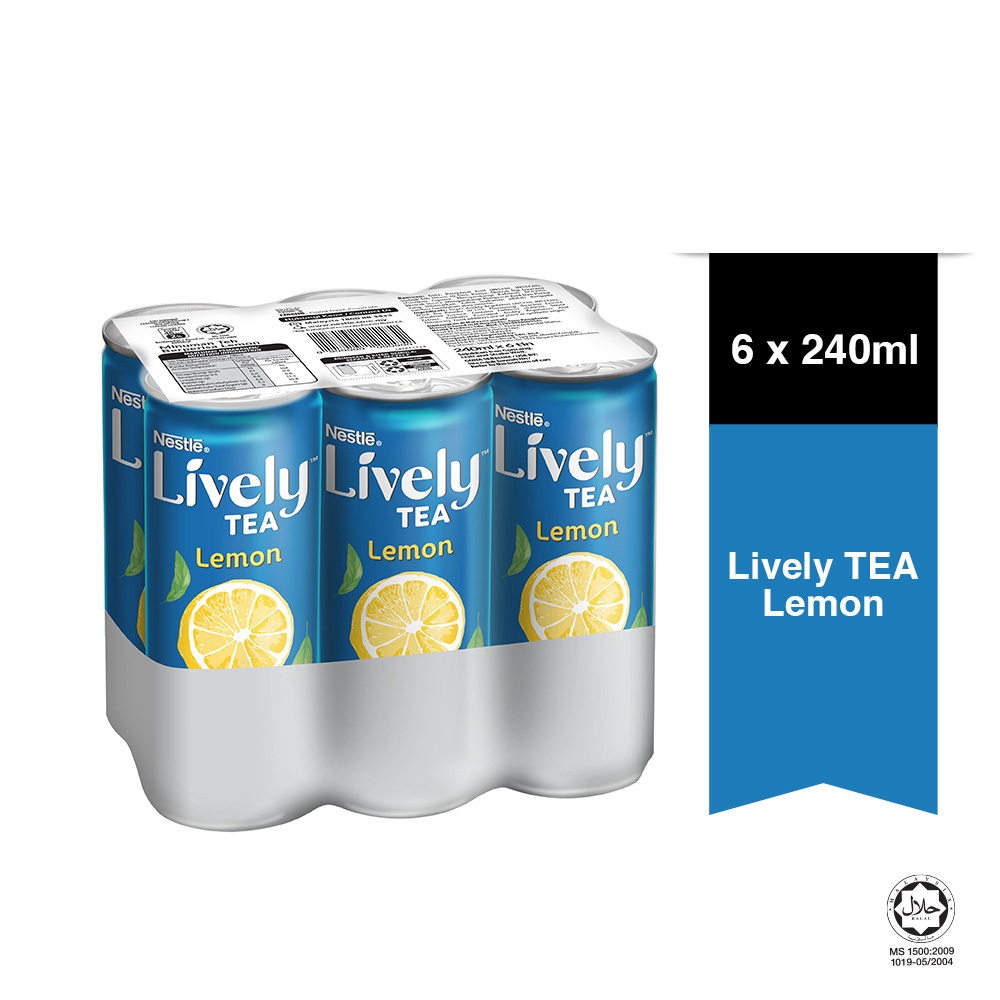 NESTLE LIVELY Tea Lemon Guarana Can (6x240ml) | Shopee Malaysia