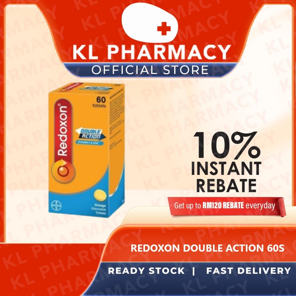 [KL PHARMACY] Redoxon Double Action Vitamin C & Zinc Chewable Tablets ...