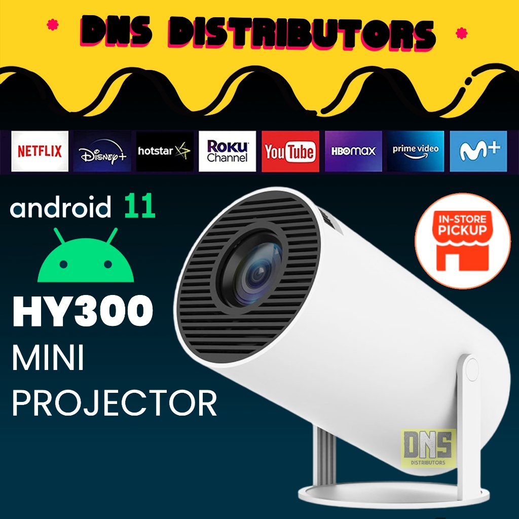 Portable Mini Projector HY300 HY320 Android 11 4K Projector 8000 Lumens ...