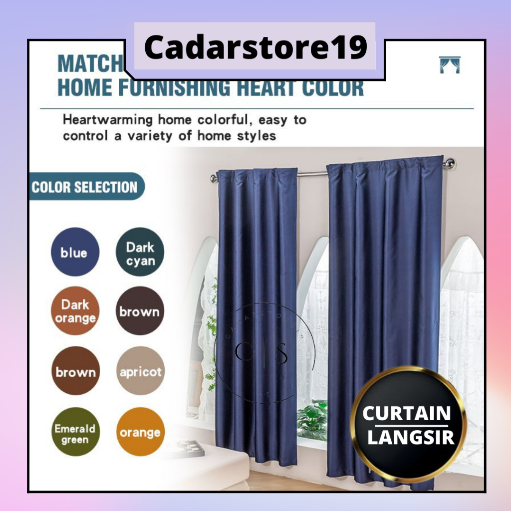 CADARSTORE Ready stock Semi Blackout Plain Minimalism Color French ...