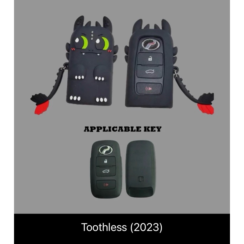 Toothless Car Alarm Remote Keyless Cartoon Key Cover Sarung Kunci ...