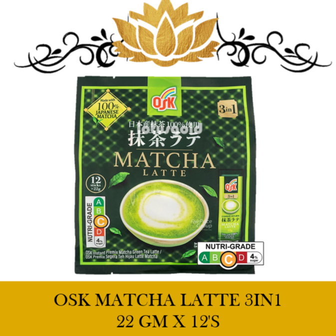 OSK MATCHA LATTE 3IN1 22GM X 12'S | Shopee Malaysia