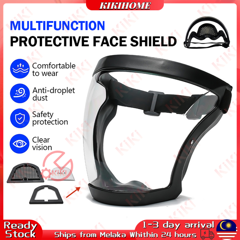 🛵 Active Shield Protective Full Face Shield High-quality Kitchen Dust ...