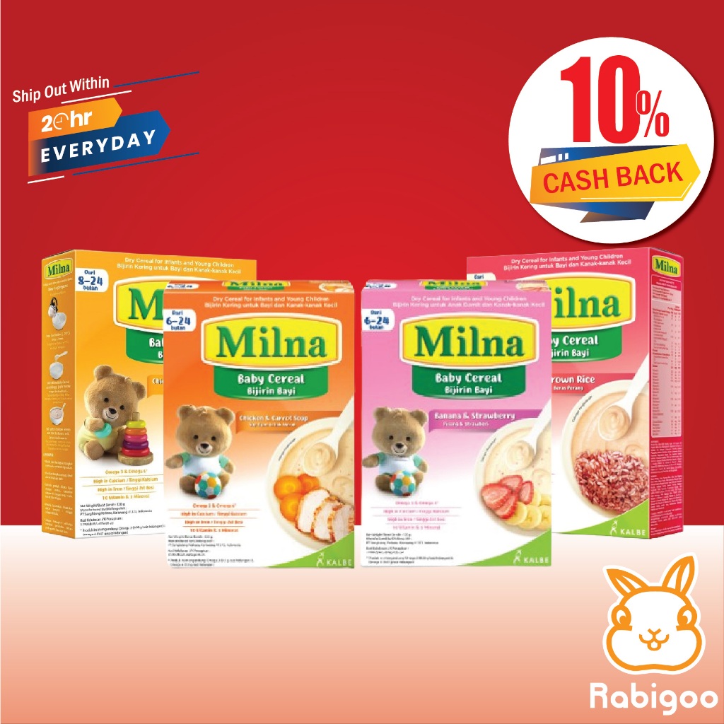 [CASHBACK 10%] Milna Baby Cereal 120G (baby food/snack) | Shopee Malaysia