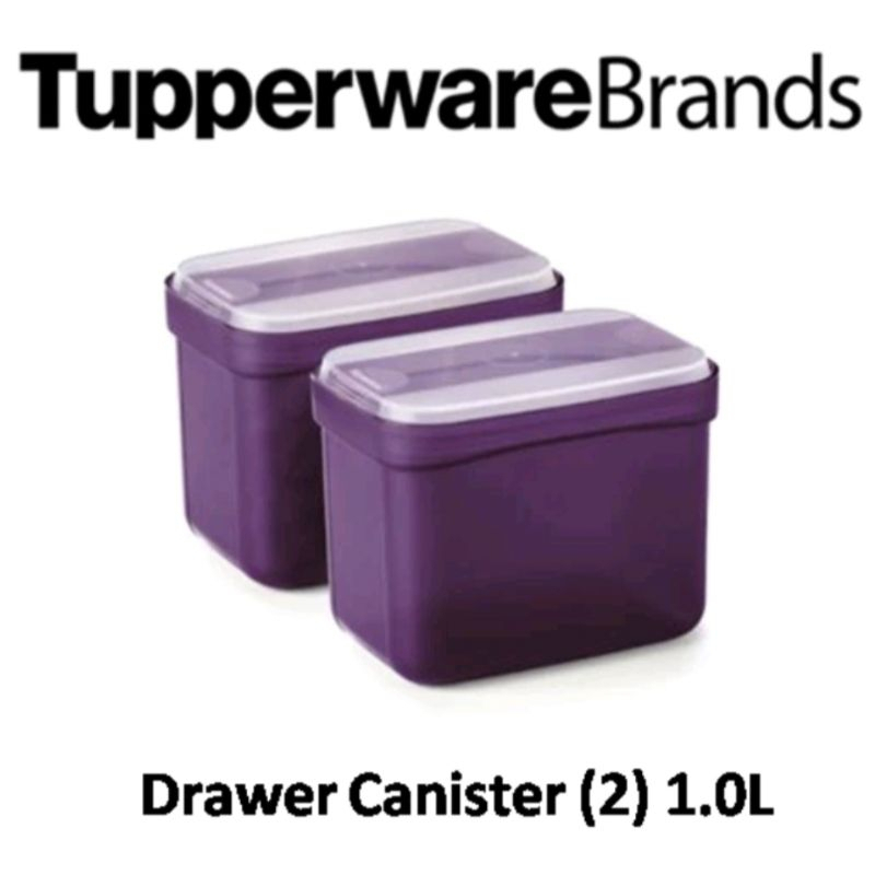 Tupperware Drawer Canister 1L (2pcs) | Shopee Malaysia
