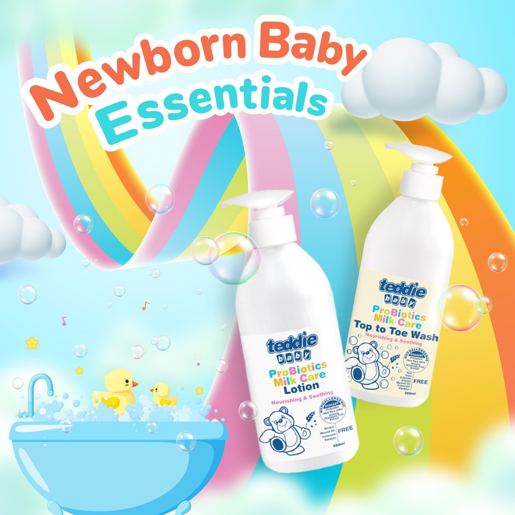 COSWAY Teddie® Baby ProBiotics Milk Care Top to Toe Wash / Lotion 350ml ...