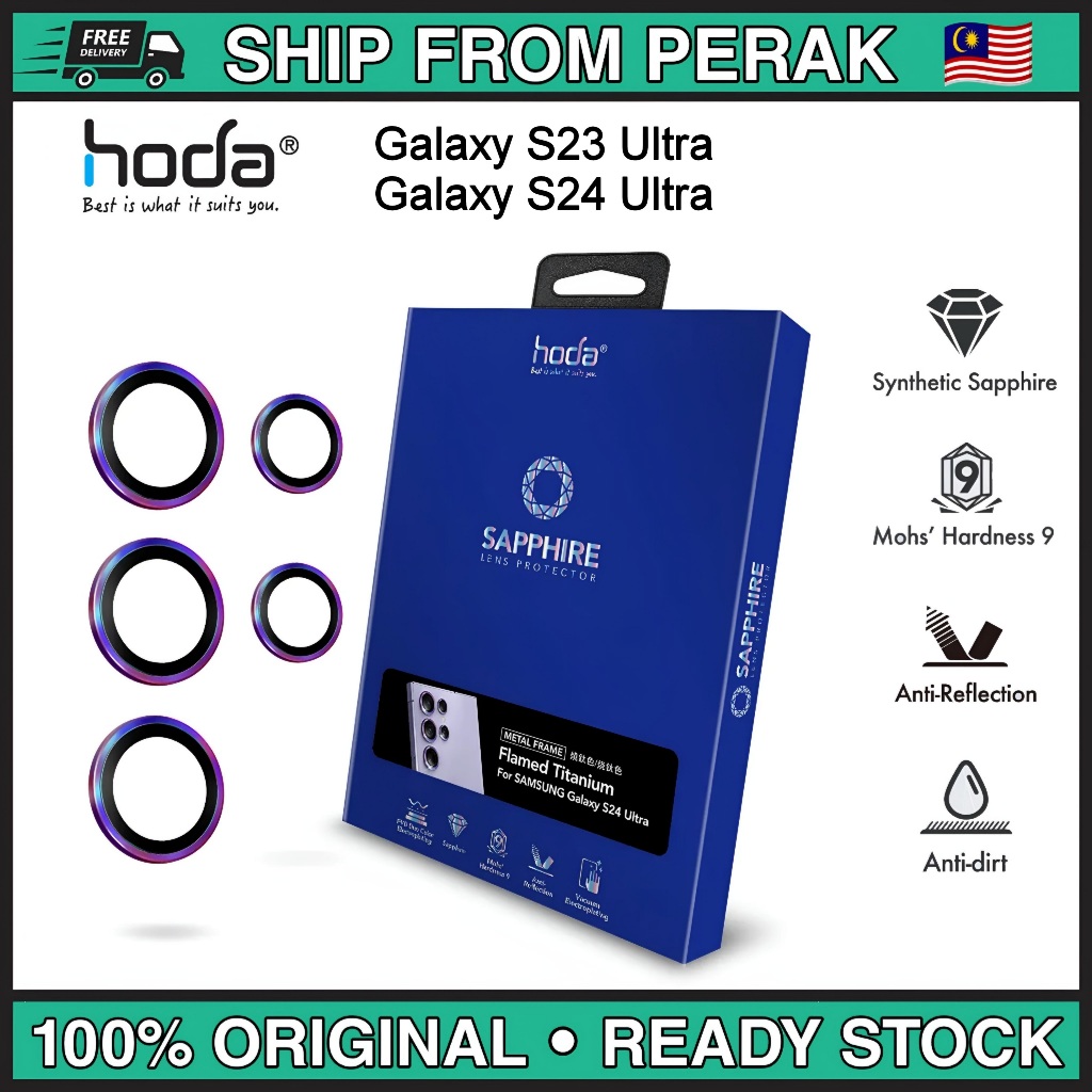 Hoda Sapphire Galaxy S24 Ultra / S23 Ultra Sapphire Lens Protector 9H ...
