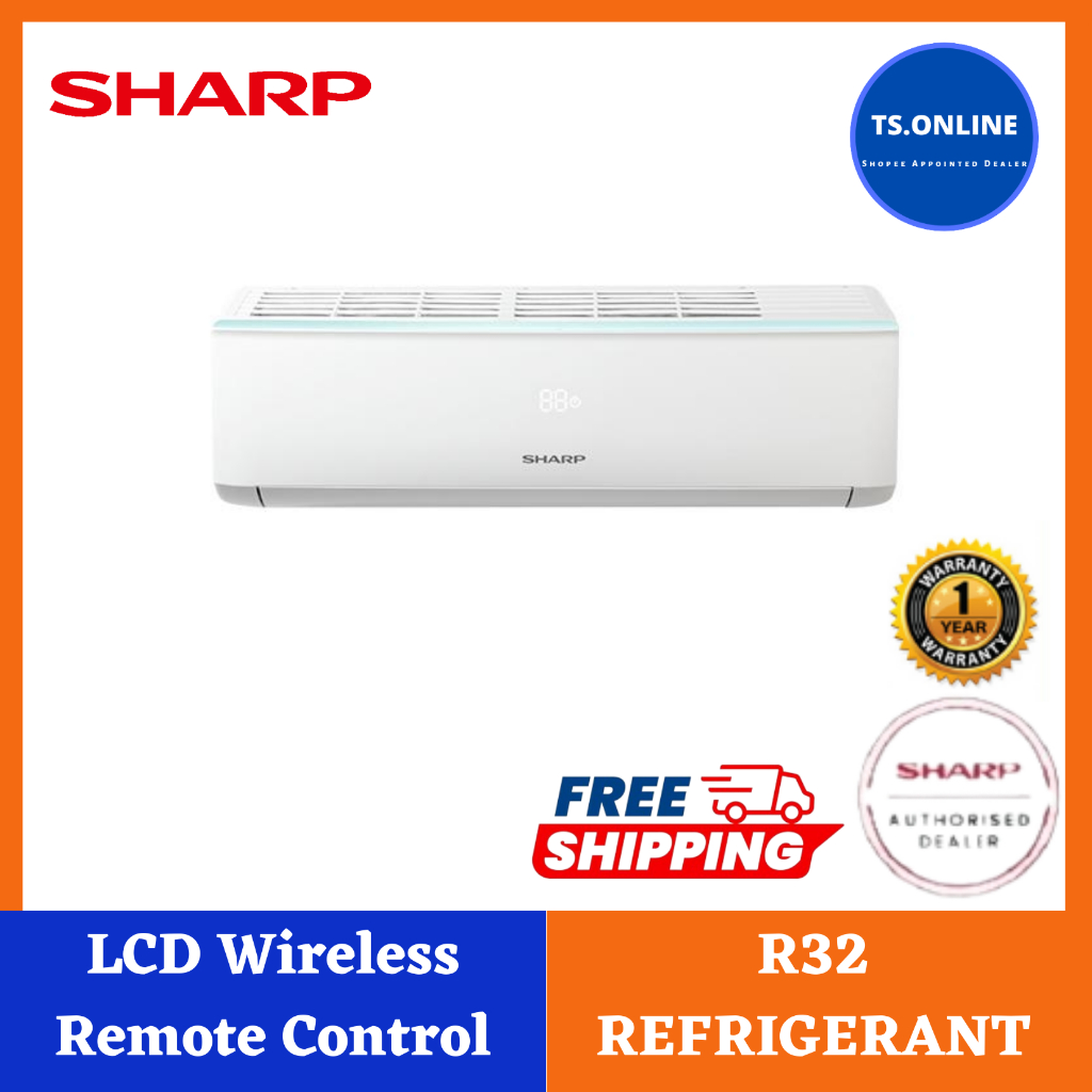 (FREE SHIPPING) Sharp R32 Air Conditioner 1.0HP - 2.5HP (AHA9XCD / AHA12XCD / AHA18XCD ...