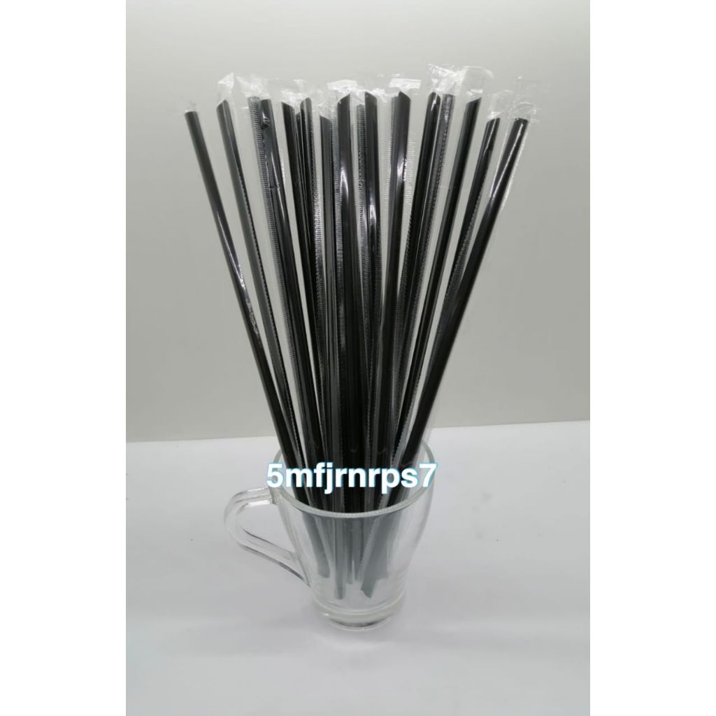 6MM X 250MM Straw Pembungkusan Individu / Straight Straw Sharp End ...