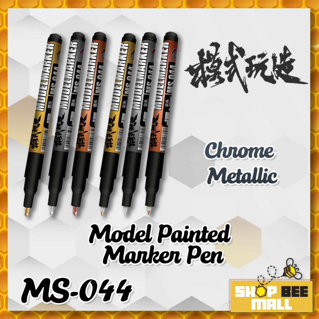 Moshi MS044 Chrome Metallic Color Marker Pen Gundam Color Chrome ...