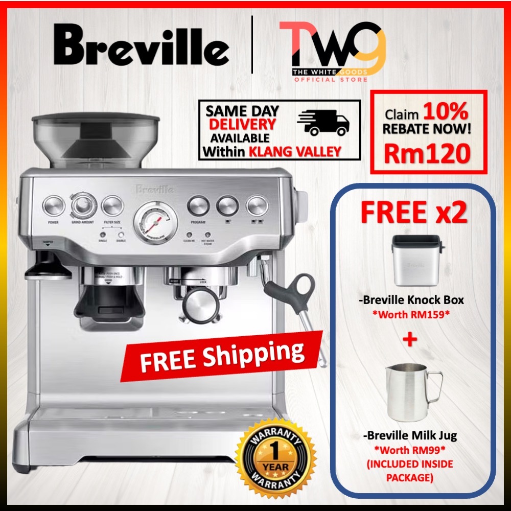 [FREE SHIPPING + GIFT] Breville BES870 Barista Express Espresso Machine ...