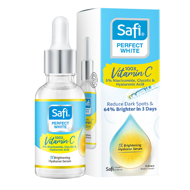 Safi Perfect White 100x Vitamin C 3x Brightening Hyaluron Serum 30ml ...