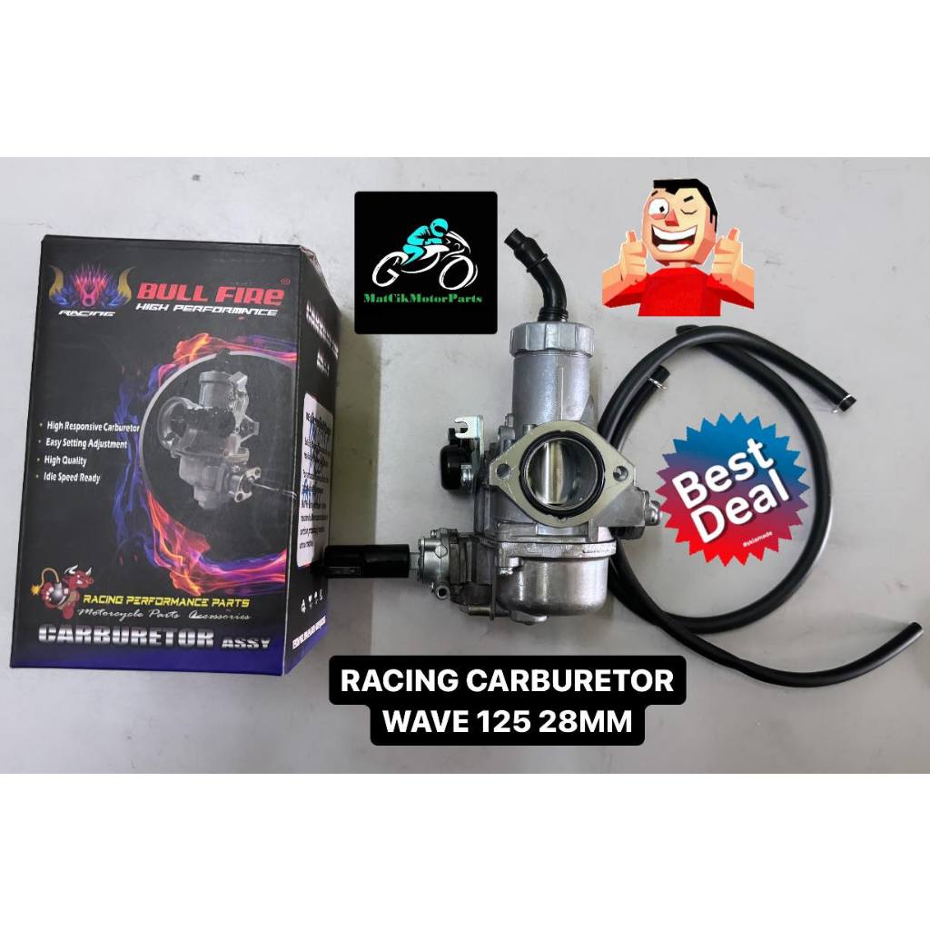 BULL FIRE HIGH PERFORMANCE RACING CARBURETOR HONDA WAVE 125 / NSR / EX5 ...