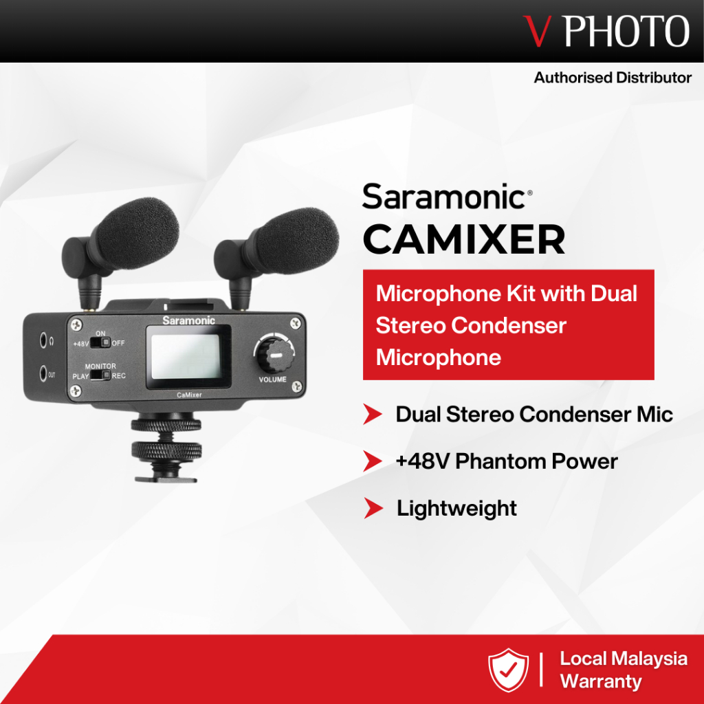 SARAMONIC CAMIXER MINI PREAMP AUDIO MIXER KIT FOR DSLR, MIRRORLESS ...