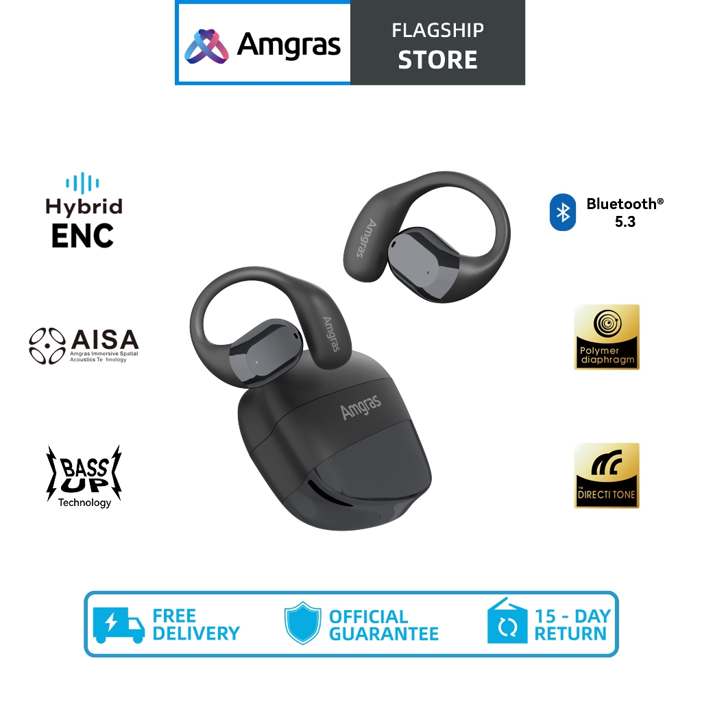 Amgras OpenEcho Ⅳ Ultra Bluetooth Wireless Earbud Gaming Mode LED ...