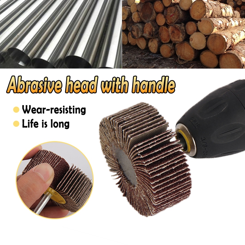 1PCs 6mm Sanding Sandpaper Burr Flap Wheel Grinding Head Grinder Burr ...