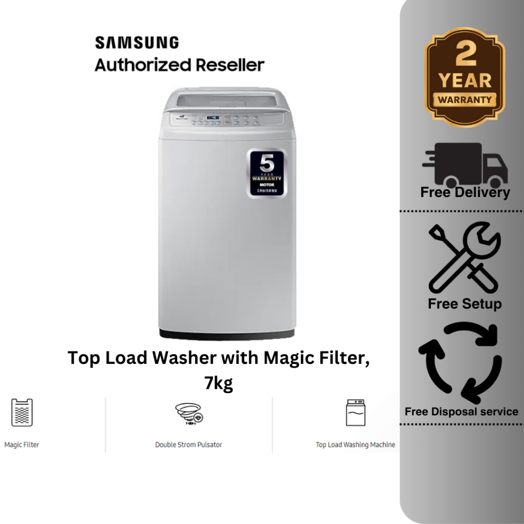 (KLANG VALLEY) Samsung 7KG (WA70H4000SG) Top Load Washer with Magic ...