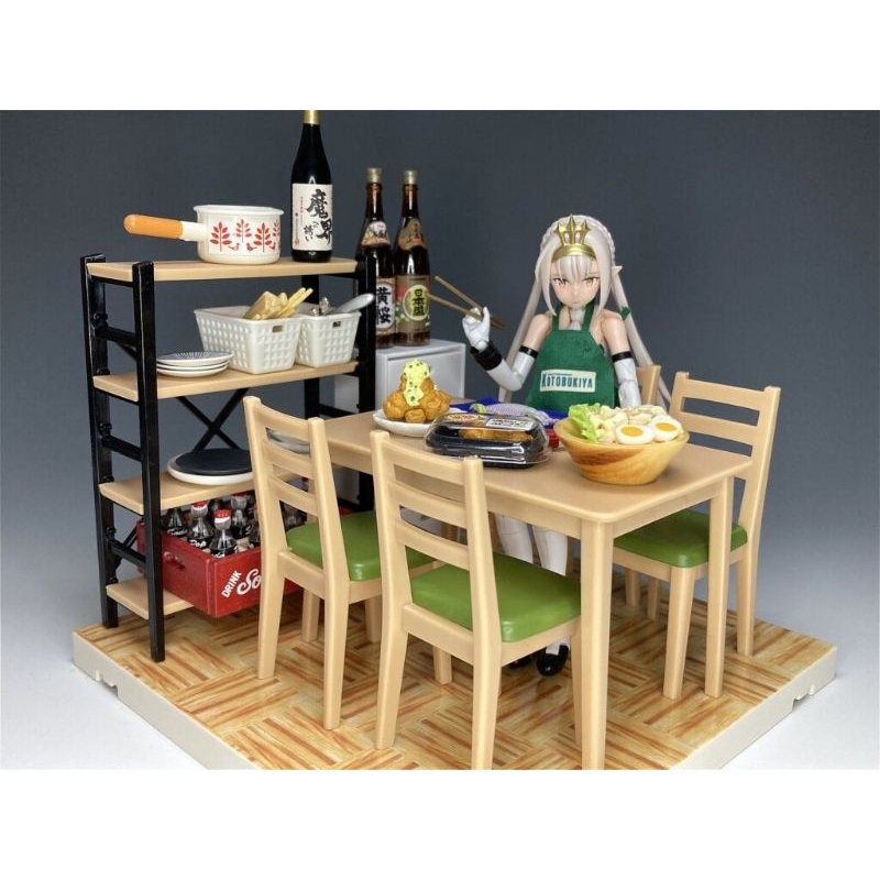 Daiso miniature 1/12 / Miniature table miniature chair shelf rack ...