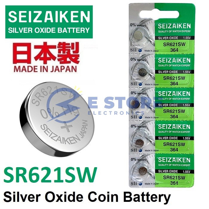 SEIZAIKEN SR621SW (364) Silver Oxide Battery 1.55V | Shopee Malaysia