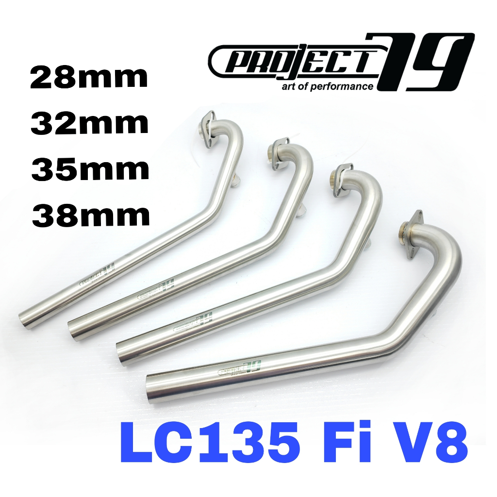 Universal Stainless Steel Manifold Link Pipe Yamaha LC135 V8 FI 28mm ...