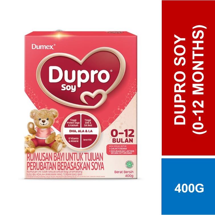 Dumex Dupro Soy Tailored Nutrition Milk Formula 0-12 months (400g ...