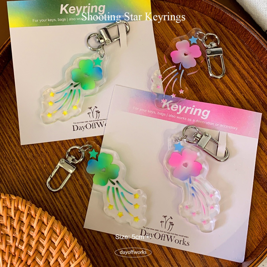 Shooting Star Keyring | Accessories | Wind chime clover star Cute ...