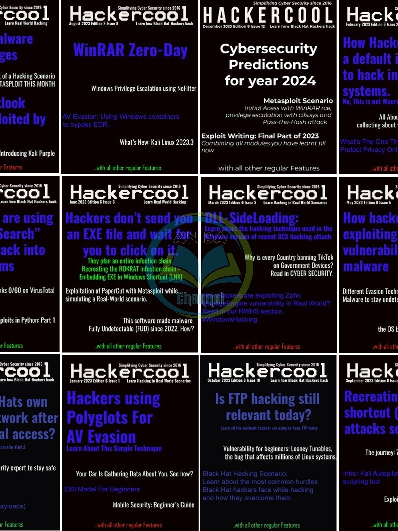 [eMagazine/PDF] Hackercool Magazine – Full Year 2023 Issues Collection (12 Issues) | Shopee Malaysia