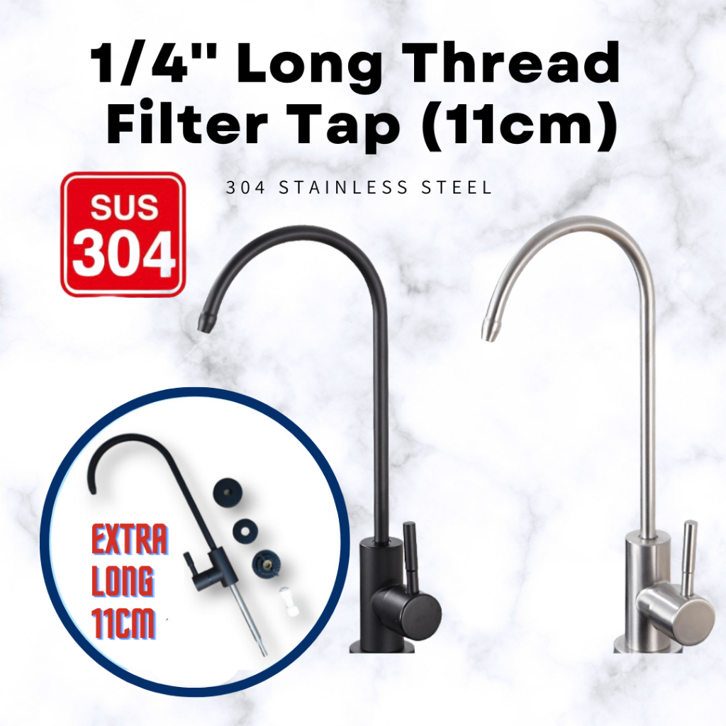 BATHKITCHZ 1/4" SUS 304 Kitchen Water Filter Faucet Tap Water Sink ...