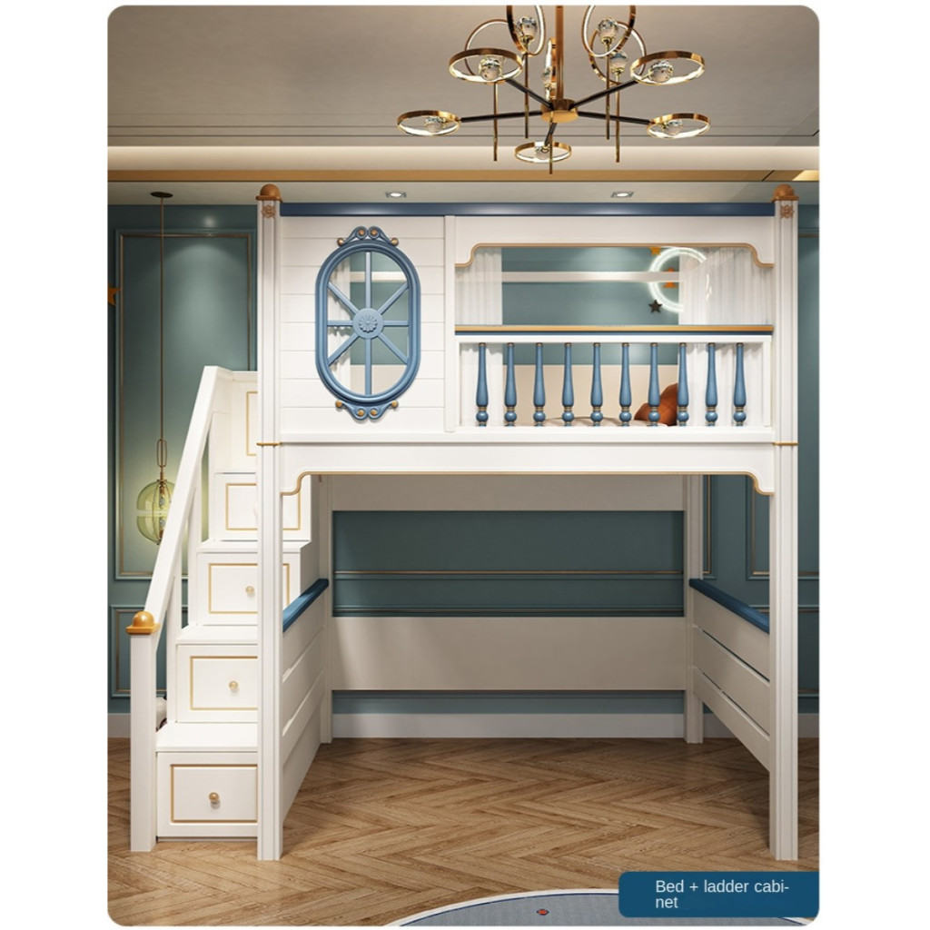 LXCF 1070 Nordic Style TRENDY Luxury Modern LOFT BED With Staircase ...