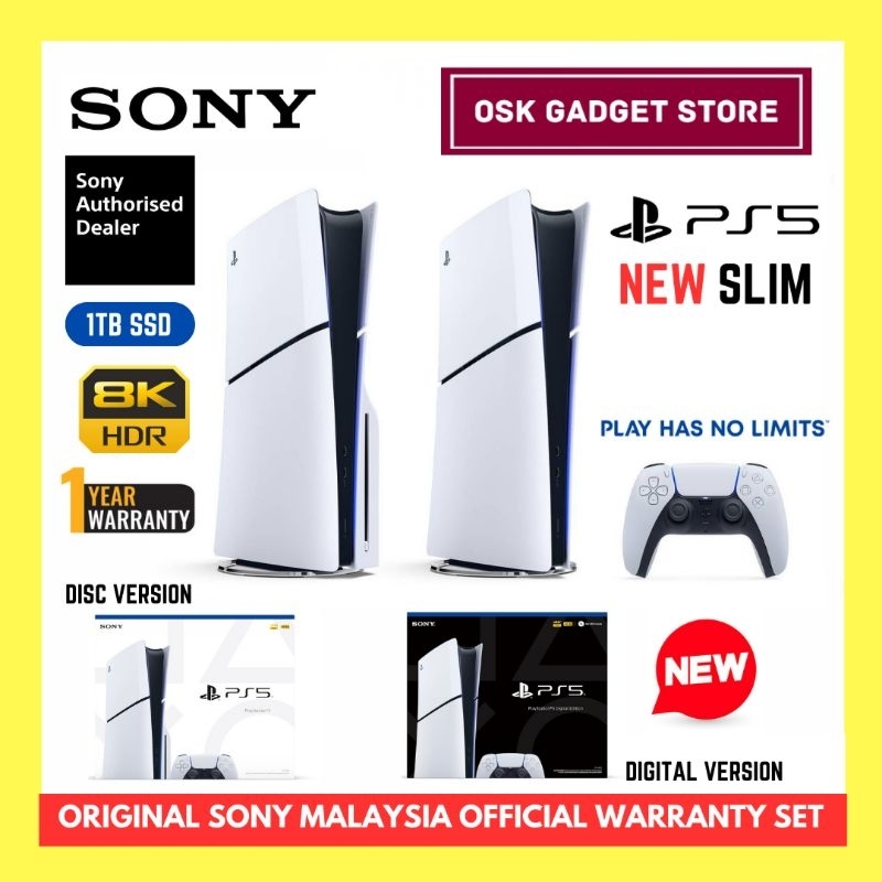 Sony Playstation 5 Slim Console PS5 Games | Digital And Disc Version ...