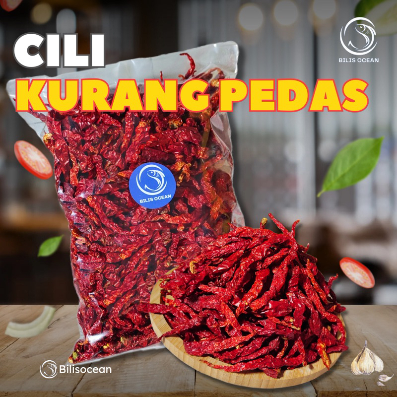 Cili Kering Tak Pedas dan Cili Kering Pedas Gred AAA+【Ready Stock】(500g ...