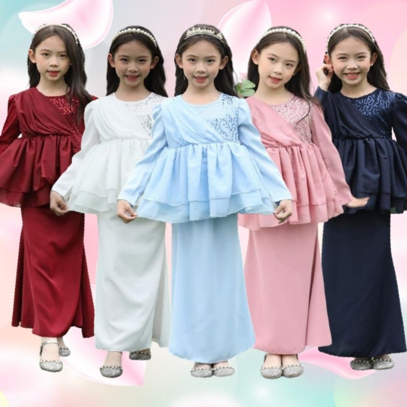 [2Y-12Y] Mooda Kids Baju Kurung PEPLUM SEQUIN Raya 2024 | Baju Raya Budak Perempuan | Shopee ...